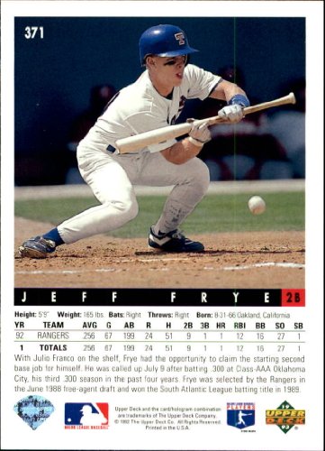 1993 Upper Deck Baseball Card #371 Jeff Frye