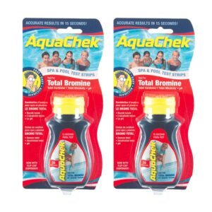 aquachek 521253-02 red total bromine test strips for swimming pools, 50-count, 2-pack