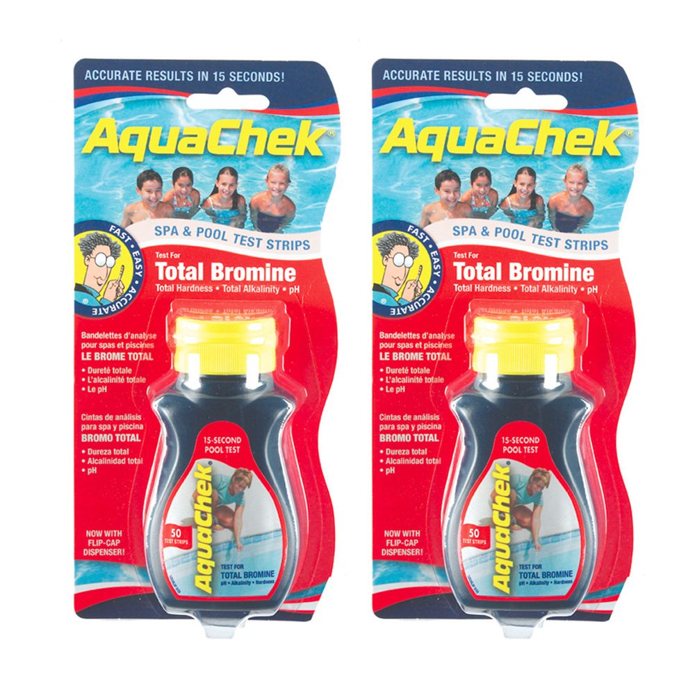 AquaChek 521253-02 Red Total Bromine Test Strips for Swimming Pools, 50-Count, 2-Pack