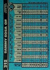 1990 Bowman Baseball Rookie Card #312 Sammy Sosa