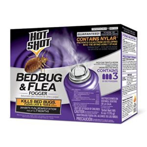 hot shot bedbug & flea fogger for insects, aerosol, 3/2-ounce, pack of 18