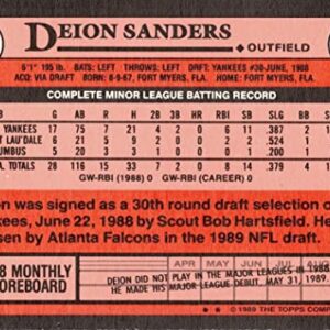 1989 Topps Traded Baseball #110T Deion Sanders Rookie Card