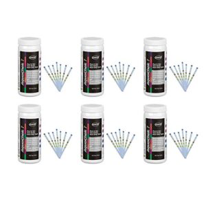 aquachek 600 551236 7 in 1 silver swimming pool/spa chlorine/ph test strips