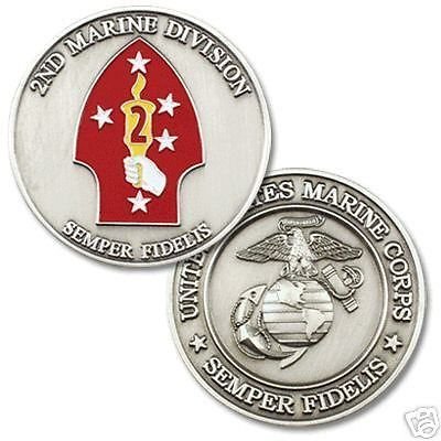 Coins For Anything, Inc 2nd Marine Division Challenge Coin - USMC Military Coin