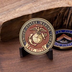 Marine Corps E2 Challenge Coin! USMC PFC Rank Military Coin. Private First Class Challenge Coin! Designed by Marines for Marines - Officially Licensed Product!