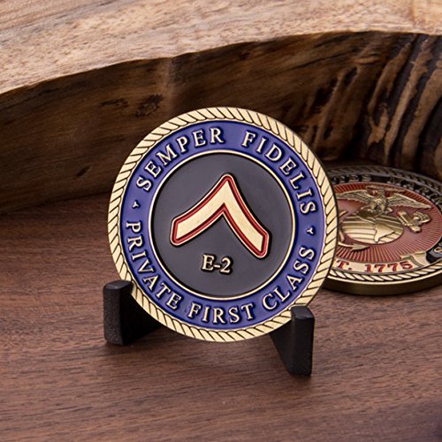 Marine Corps E2 Challenge Coin! USMC PFC Rank Military Coin. Private First Class Challenge Coin! Designed by Marines for Marines - Officially Licensed Product!