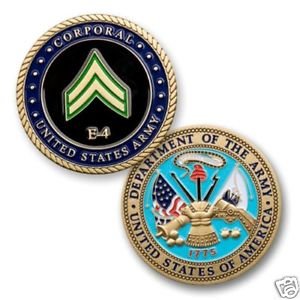 Army E4 Corporal Coin