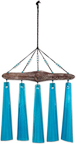 Sunset Vista Design Studios Sea Breeze Glass Wind Chime, Turquoise