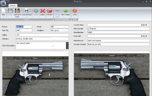 Firearm and Knife Collector Pro Software