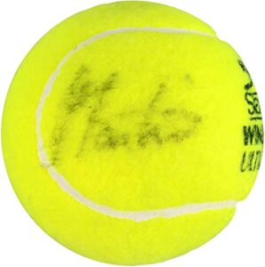 martina navratilova & chris evert dual autographed wimbledon logo tennis ball - autographed tennis balls