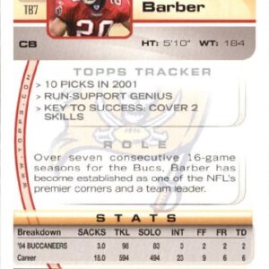 2005 Topps Total Football Card #313 Ronde Barber