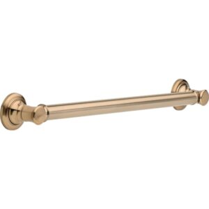 delta faucet 41624-cz traditional decorative grab bar, 24", champagne bronze