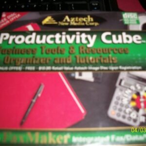 PRODUCTIVITY CUBE BUSINESS TOOLS & RESOURCES + ORGANIZER AND TUTORIALS with FAX MAKER by Aztech