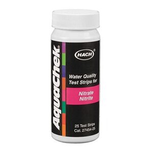 aquachek 641426e swimming pool and spa nitrate/nitrite test strips, 25 strips