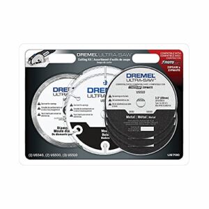 dremel us700 ultra-saw 6-piece cutting wheel kit, white