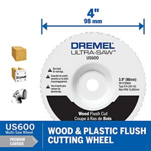 Dremel US600-01 Ultra-Saw 4-Inch Wood Flush Cut Wheel , White