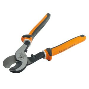 Klein Tools 63050-EINS Cable Cutters, Electricians Insulated Cable Cutter, Cuts Aluminum, Soft Copper, Communications Cable