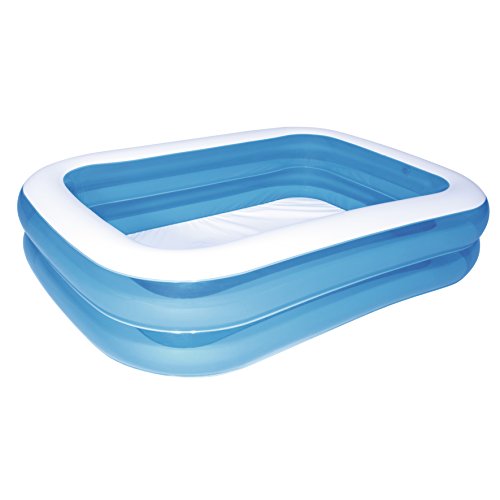 Bestway - Deluxe Rectangular Blue Inflatable Pool, 211 x 132 x 46 cm