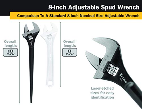 Titan 209 8-Inch Adjustable Construction Spud Wrench