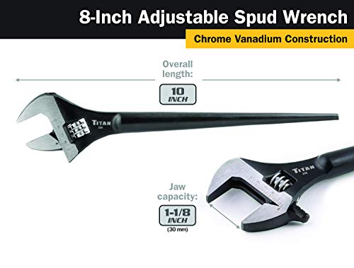 Titan 209 8-Inch Adjustable Construction Spud Wrench