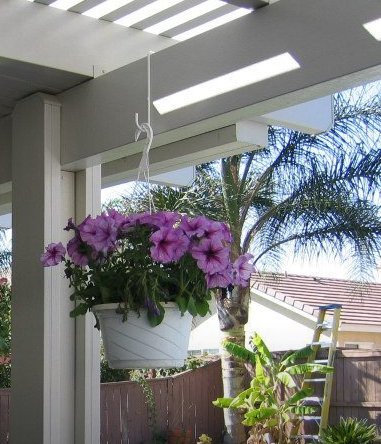 Alumahangers Made in USA. powder coated steel hangers - 3"x 8" Lattice Hanger (6 pack) "White" for Alumawood Lattice or pergola patio covers - easy to use and great for heavier decorating items!