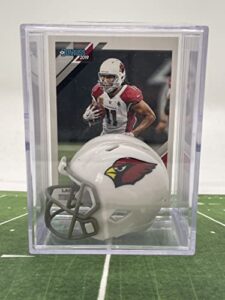 arizona cardinals nfl helmet shadowbox w/larry fitzgerald card