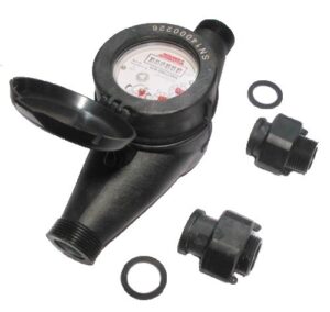 1” water meter: plastic, nsf certified, multi-jet, gallons (horizontal installation)