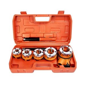 hfs (r ratchet pipe threader kit ratcheting pipe threading tool set (5dies)