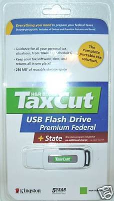 *NEW* TaxCut Premier State Tax Return Software for Windows ON A 256MB USB MEMORY STICK- Tax Cut