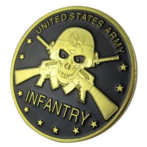 u.s. army infantry 24kt gp challenge coin 1002#