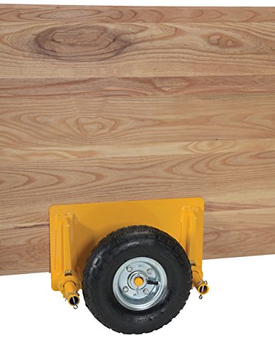 Vestil PLDL-ADJ-10PN Steel Adjustable Panel Dolly with Pneumatic Wheels 20-7/8 in. x 15 in. x 11-1/2 in. 600 Lb. Capacity Yellow