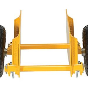 Vestil PLDL-ADJ-10PN Steel Adjustable Panel Dolly with Pneumatic Wheels 20-7/8 in. x 15 in. x 11-1/2 in. 600 Lb. Capacity Yellow