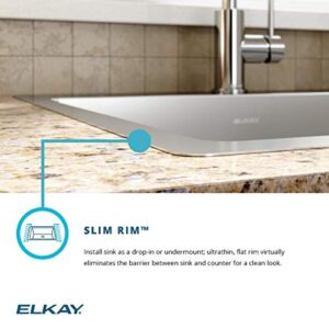 Elkay ECTSRS33229TBG4 Crosstown Single Bowl Dual Mount Stainless Steel Sink Kit