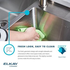 Elkay ECTSRS33229TBG4 Crosstown Single Bowl Dual Mount Stainless Steel Sink Kit