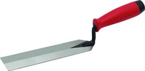 masonry margin trowel 8" x 2" with red soft grip handle