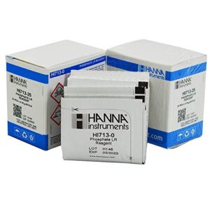 two pack: hanna instruments hi 713-25 reagents phosphate for hi 713 checker hc (total of 50 tests)