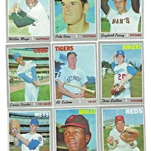 1970 Topps Baseball Complete Set 720 Cards Includes Such Stars As Nolan Ryan, Hank Aaron, Willie Mays, Pete Rose, Tom Sever, Thurman Munson and Many More