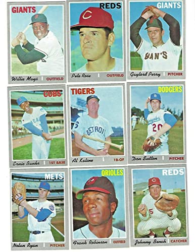 1970 Topps Baseball Complete Set 720 Cards Includes Such Stars As Nolan Ryan, Hank Aaron, Willie Mays, Pete Rose, Tom Sever, Thurman Munson and Many More