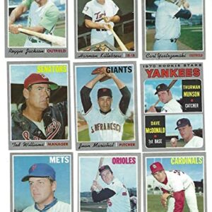 1970 Topps Baseball Complete Set 720 Cards Includes Such Stars As Nolan Ryan, Hank Aaron, Willie Mays, Pete Rose, Tom Sever, Thurman Munson and Many More