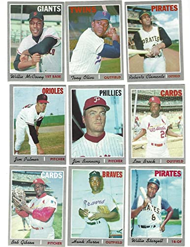 1970 Topps Baseball Complete Set 720 Cards Includes Such Stars As Nolan Ryan, Hank Aaron, Willie Mays, Pete Rose, Tom Sever, Thurman Munson and Many More