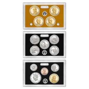 2014 S U.S. Mint 14-coin Silver Proof Set - OGP box & COA Proof