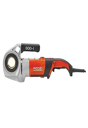 RIDGID 44918 Model 600-I Hand-Held Power Drive Kit, Pipe Threading Machine and 1/2-Inch to 1-1/4-Inch 11-R NPT Pipe Threading Die Heads with Carrying Case for Threading Pipe