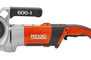 RIDGID 44918 Model 600-I Hand-Held Power Drive Kit, Pipe Threading Machine and 1/2-Inch to 1-1/4-Inch 11-R NPT Pipe Threading Die Heads with Carrying Case for Threading Pipe