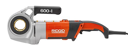 RIDGID 44918 Model 600-I Hand-Held Power Drive Kit, Pipe Threading Machine and 1/2-Inch to 1-1/4-Inch 11-R NPT Pipe Threading Die Heads with Carrying Case for Threading Pipe