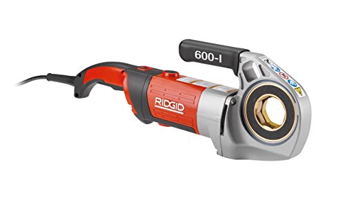 RIDGID 44918 Model 600-I Hand-Held Power Drive Kit, Pipe Threading Machine and 1/2-Inch to 1-1/4-Inch 11-R NPT Pipe Threading Die Heads with Carrying Case for Threading Pipe