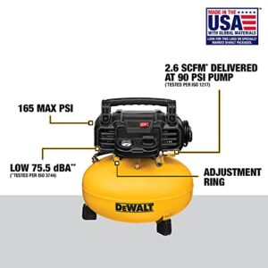 DEWALT Pancake Air Compressor, 6 Gallon, 165 PSI (DWFP55126),Multi