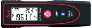 leica disto e7100i 200ft laser distance measure with bluetooth, black/red