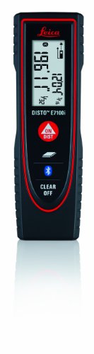 Leica DISTO E7100i 200ft Laser Distance Measure with Bluetooth, Black/Red