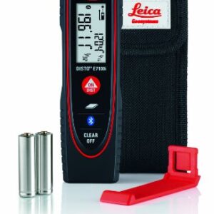 Leica DISTO E7100i 200ft Laser Distance Measure with Bluetooth, Black/Red