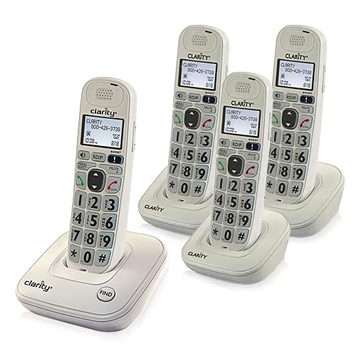 Clarity D702 Moderate Hearing Loss Cordless Phone with (3) D702HS Expandable Handsets